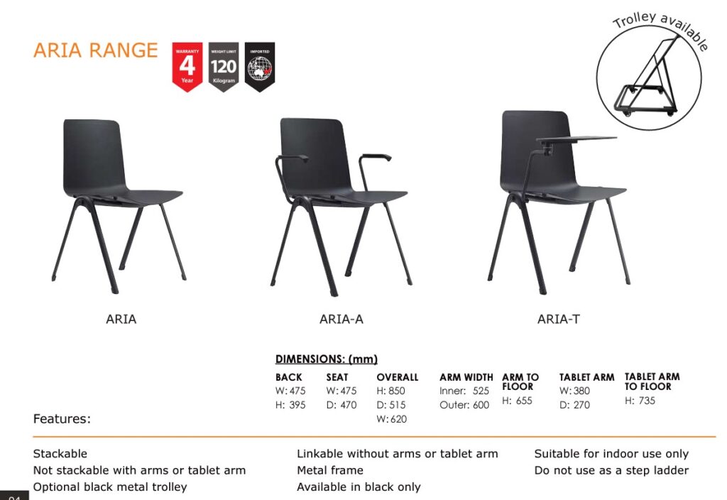 ARIA STACKABLE HOSPITALITY CHAIR - Micon Furniture